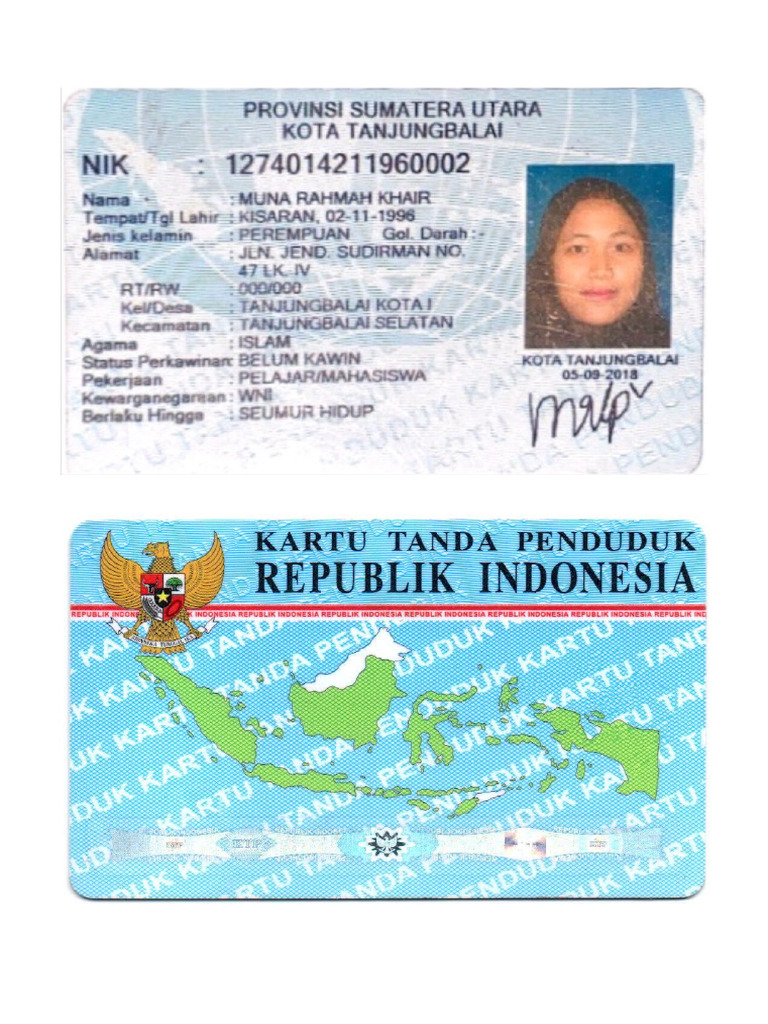 E KTP Asli Muna Rahmah Khair | PDF