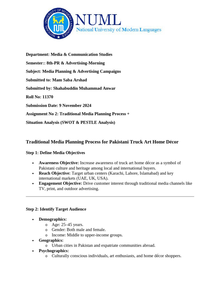 Shahabuddin SWOT ANALYSIS ASSIGNMENT | PDF | Advertising | Etsy