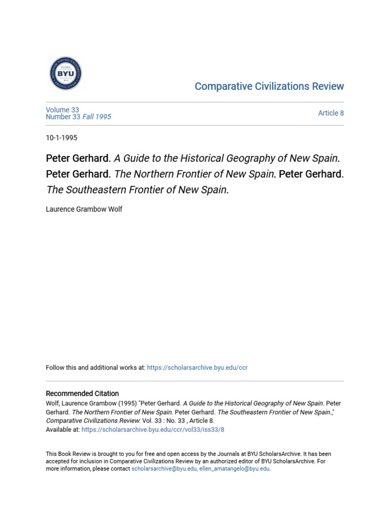 Peter Gerhard. _em_A Guide to the Historical Geography of New Spa | PDF