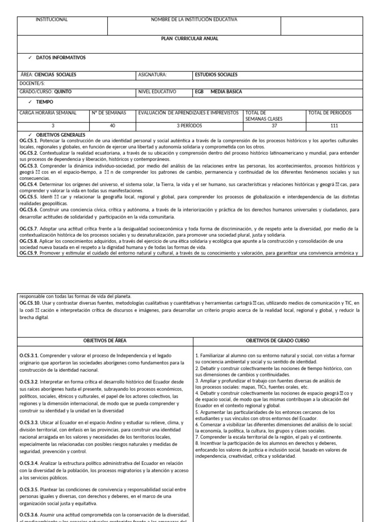Pca 5to Eess 2024 | PDF | Imperio Inca | Colonialismo