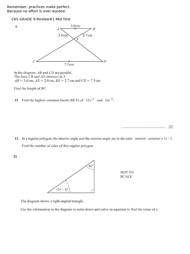 CKS GRADE 9-Review#1 - Copy | PDF