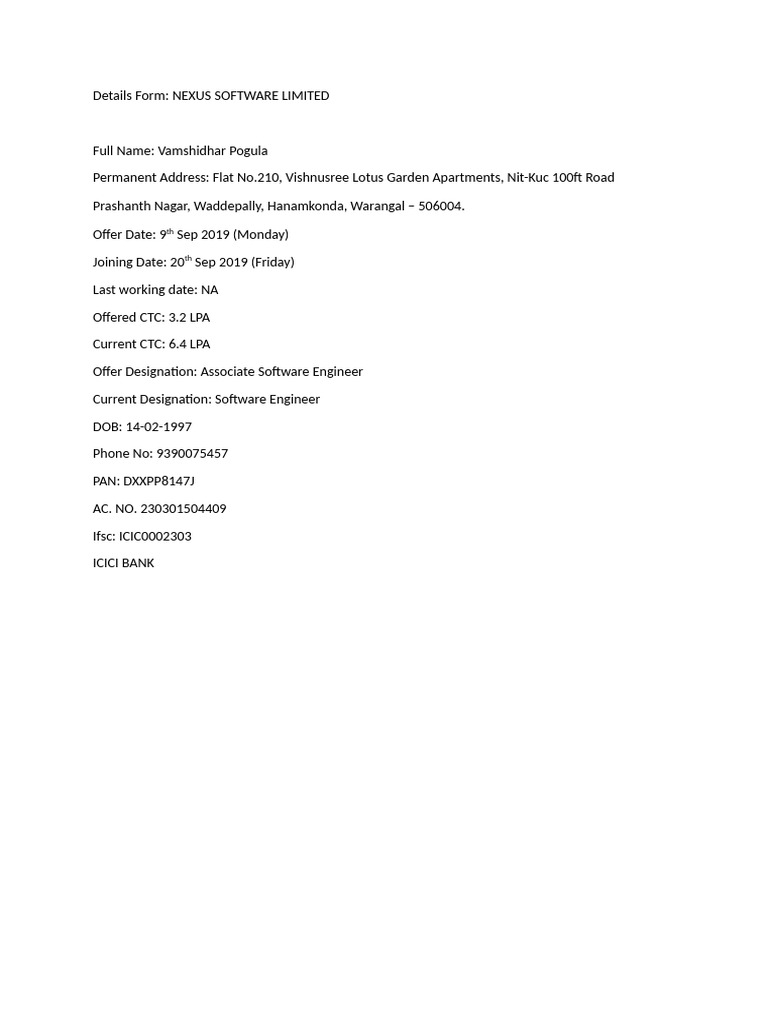 Master Copy Form | PDF