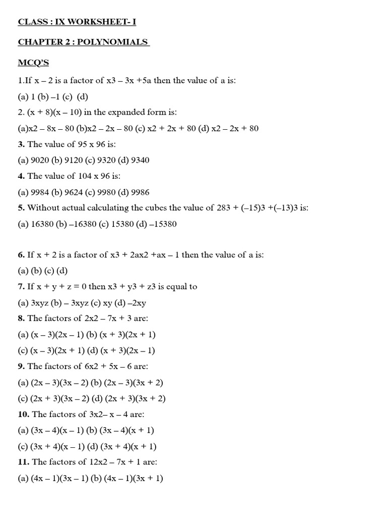 CLASS 9TH Worksheet Ch-2.docx - 20250107 - 210623 - 0000 | PDF