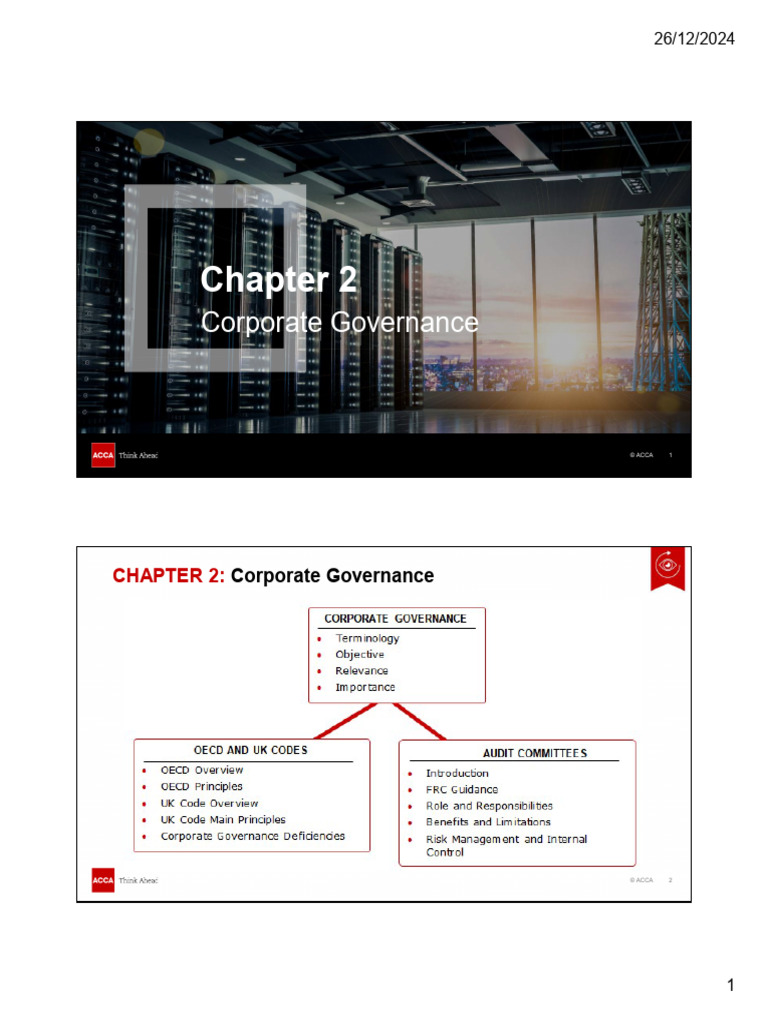 Lecture 2 - Coporate Governance | PDF | Audit Committee | Corporate ...