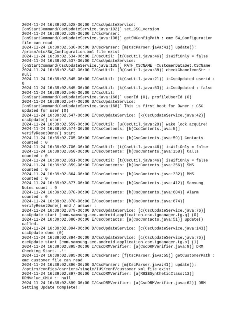 Csc Update Log | PDF | Computing | Software