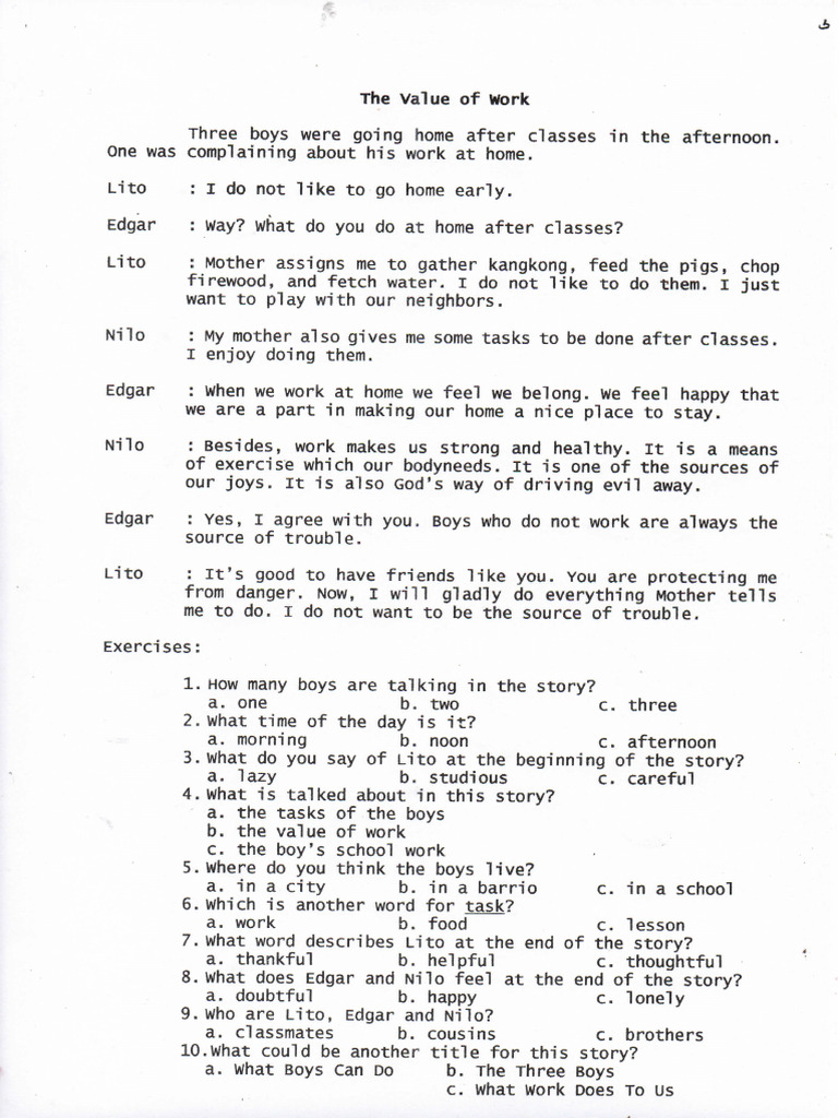 5 VALUE OF WORK | PDF