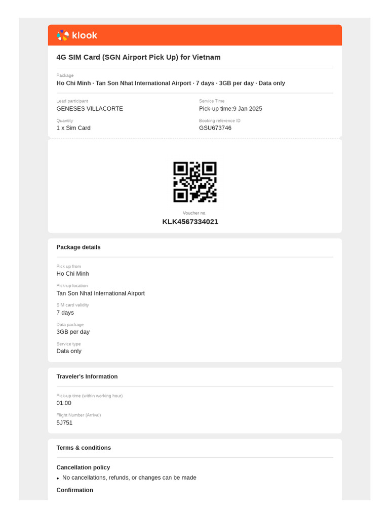 klook checkout-4716e937-vTEB-6020 | PDF