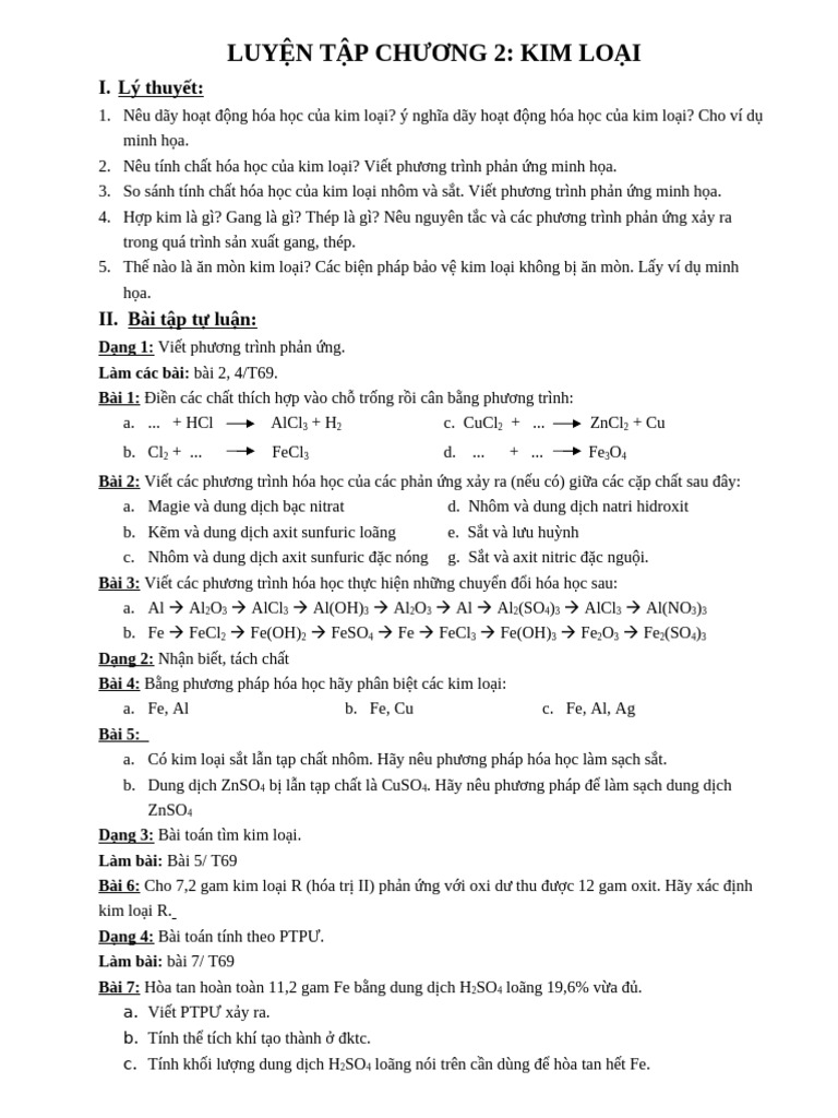 luyen tap chuong 2 (TLuân- Trắc nghiệm) | PDF