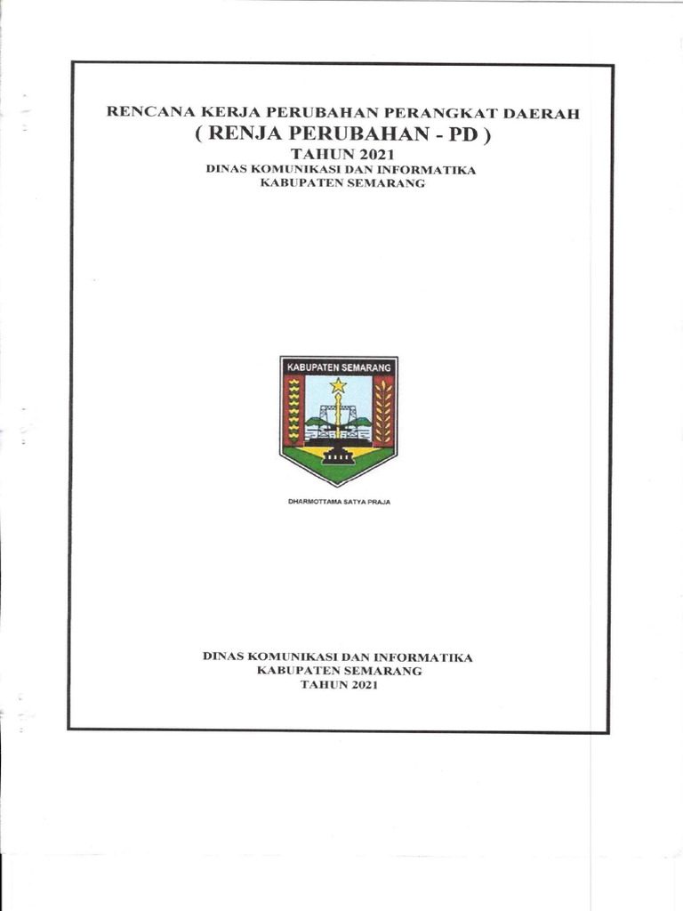 Renja Perubahan Diskominfo 2021 | PDF