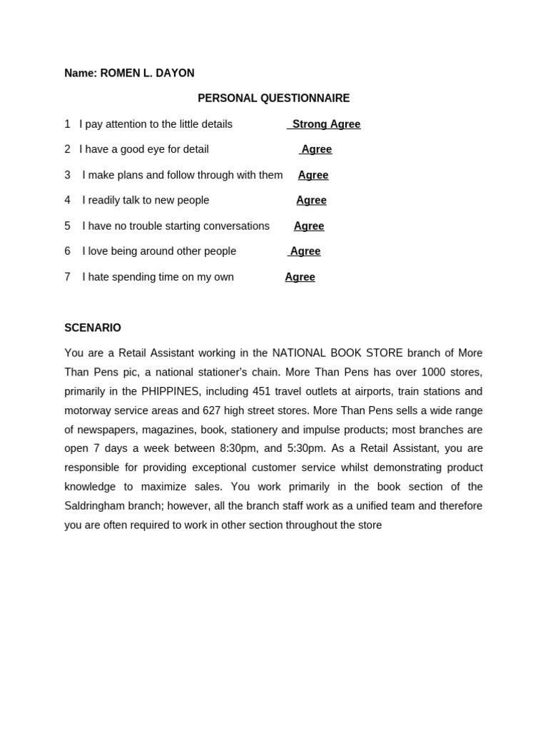 Retail Assistant Scenarios and Strategies | PDF | Retail | Marketing