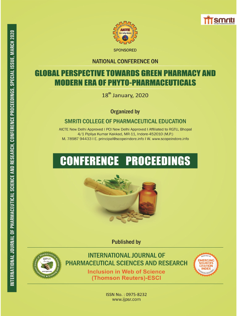 AICTE Sponsored SCOPE Conference Proceedings | PDF | Pharmacology ...