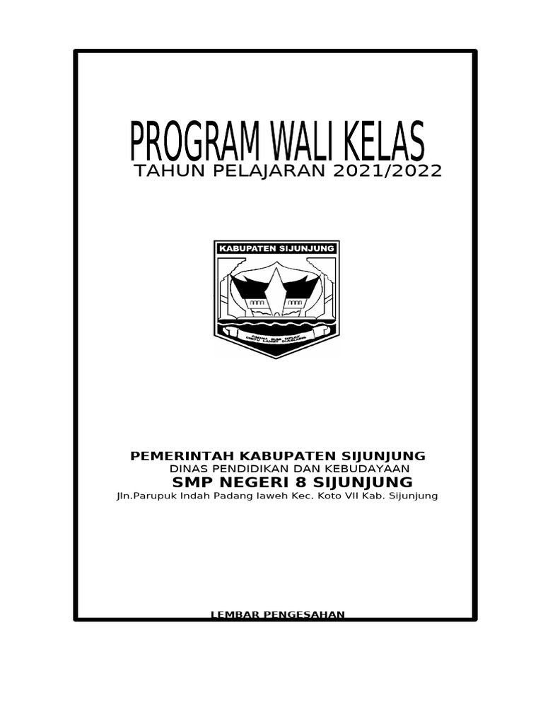 Program Kerja Wali Kelas IX.2 | PDF