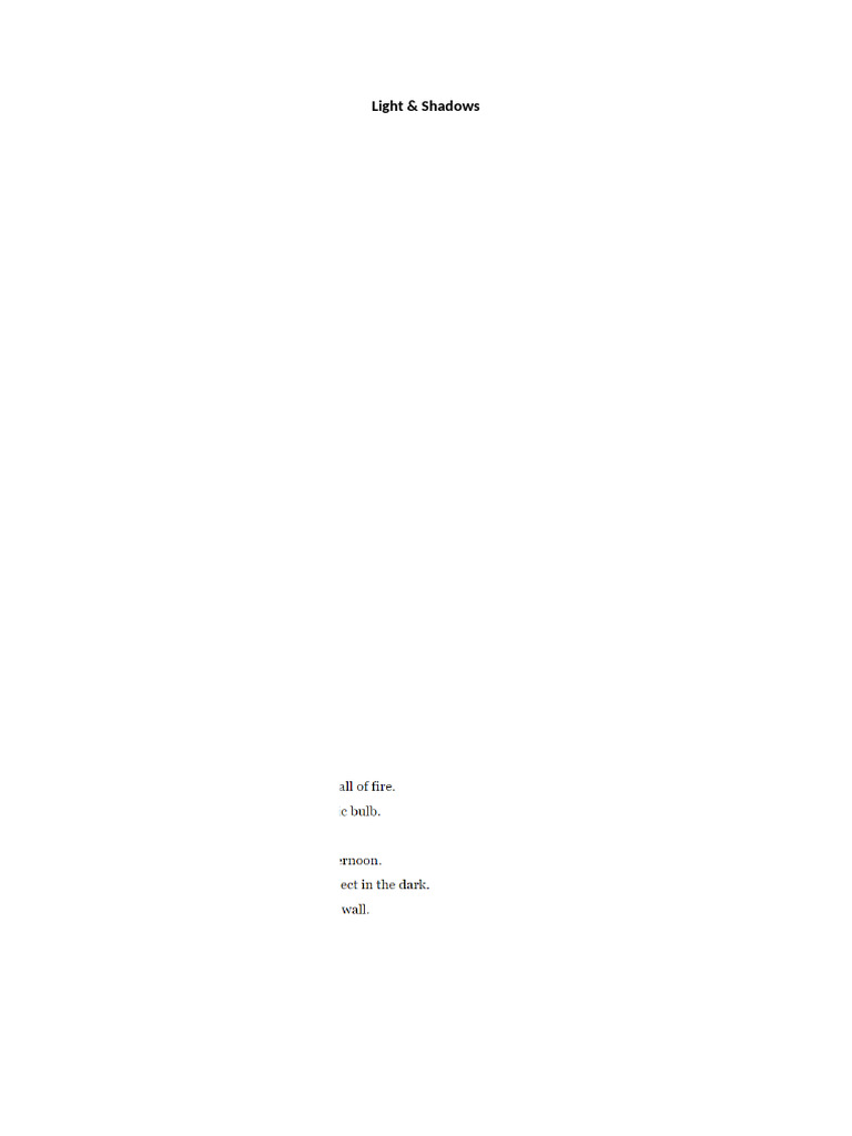 Light & Shadow | PDF