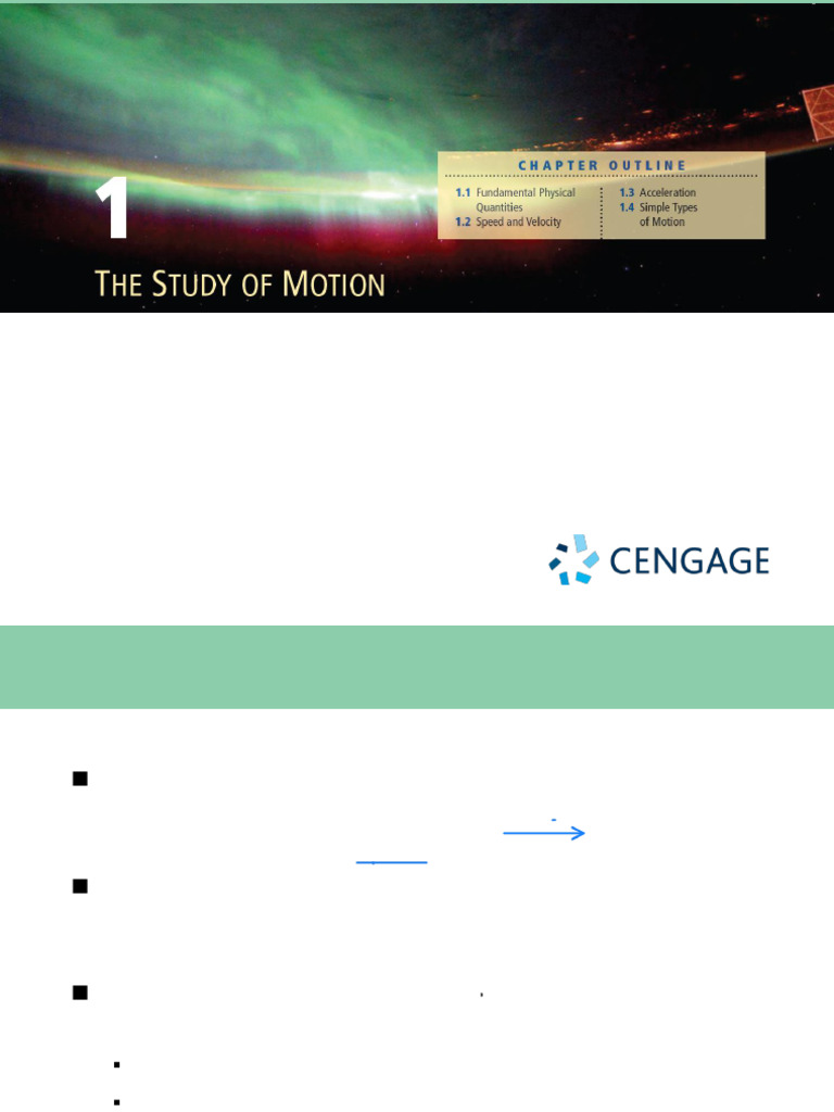 Chapter One - The Study of Motion-F | PDF | Acceleration | Velocity