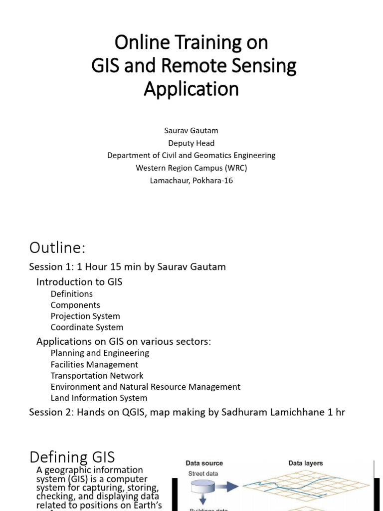 Introduction To GIS and Its Applications Saurav Gautam | PDF | Geographic Information System ...