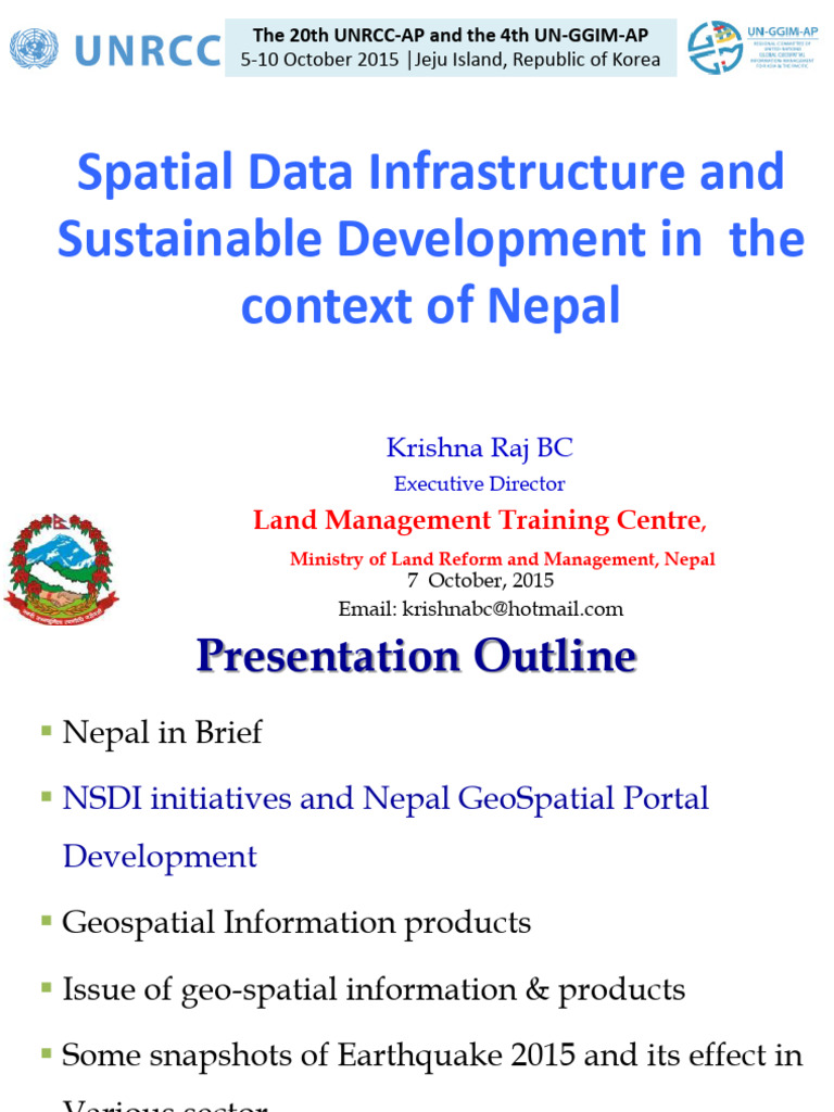 Spatial Data Infrastructure and Sustainable Development in The Context ...
