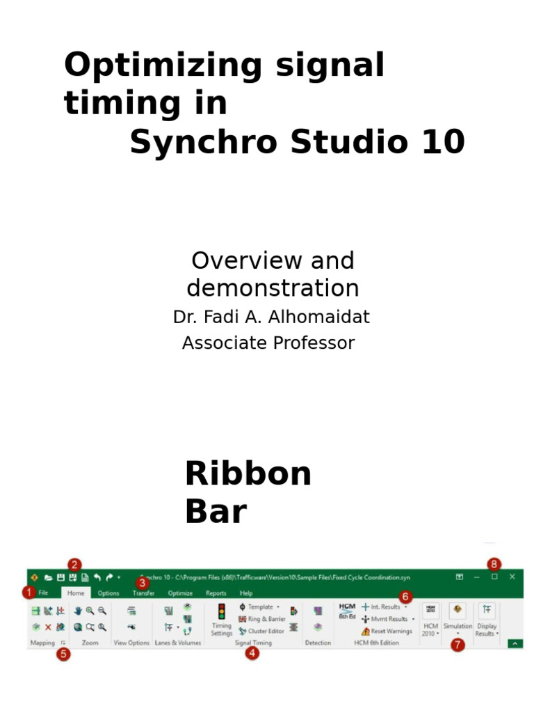 Signal Timing Optimization in Synchro 10 | PDF | Traffic | Intersection ...
