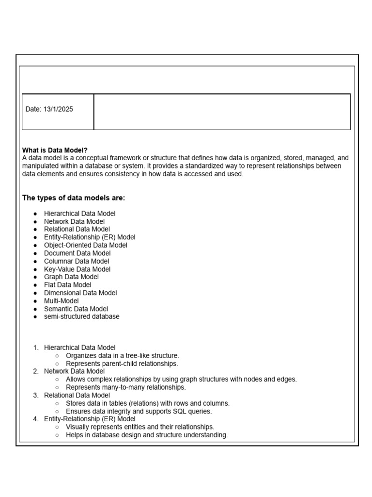 Untitled document. | PDF | Databases | Data Model