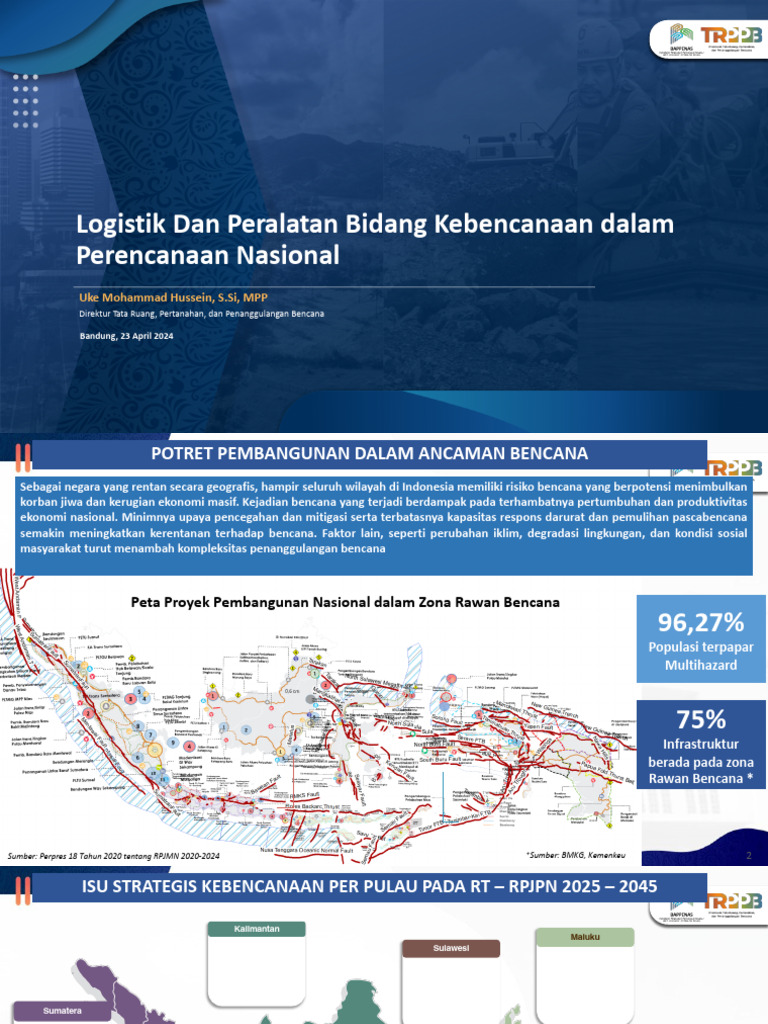 Bappenas - Logistik Dan Peralatan Bidang Kebencanaan Dalam Perencanaan Nasional | PDF