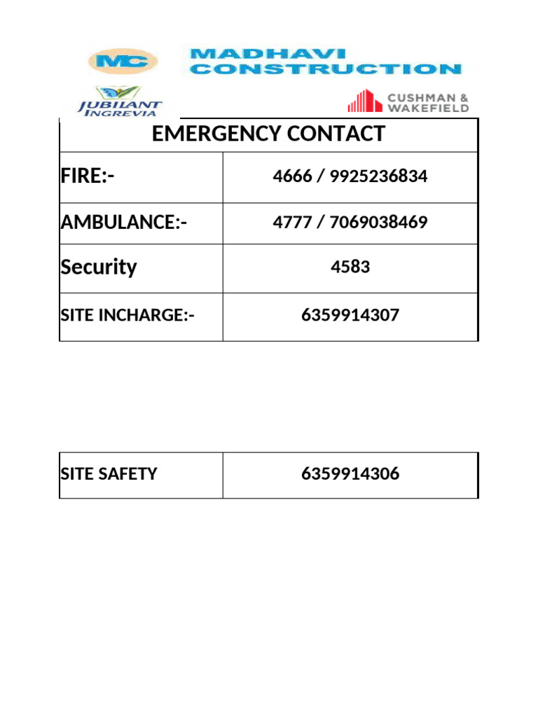 Emergency Contact | PDF