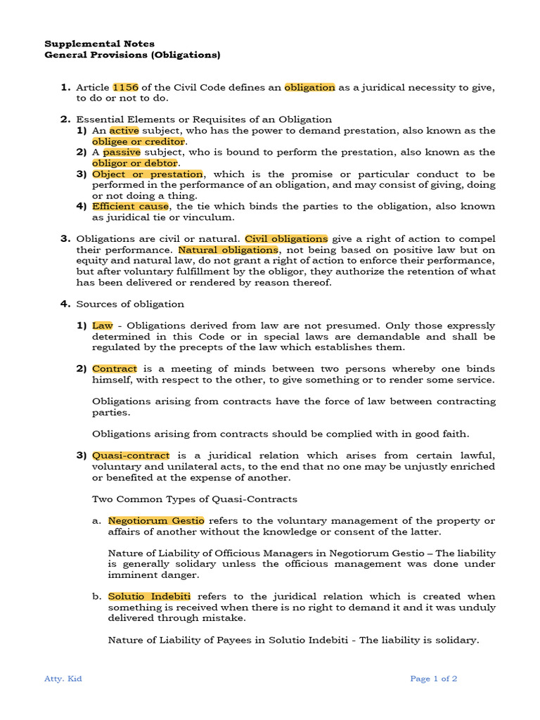 Oblicon REVIEWER | PDF | Law Of Obligations | Guarantee
