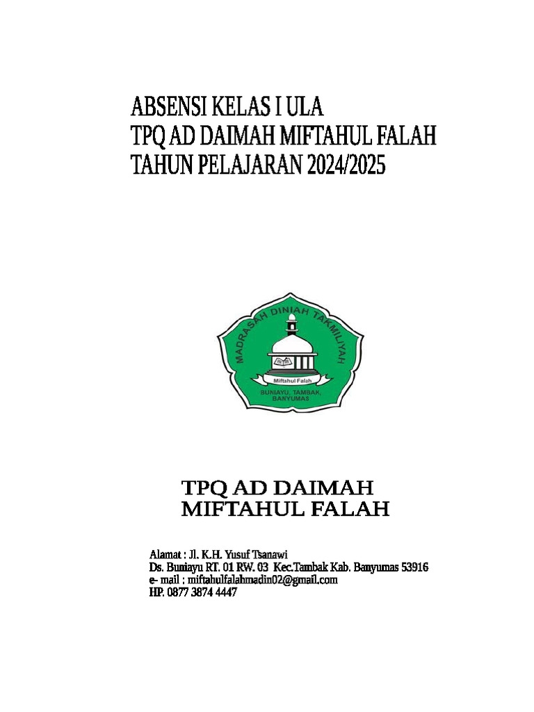 Cover Jurnal Madin Ula | PDF