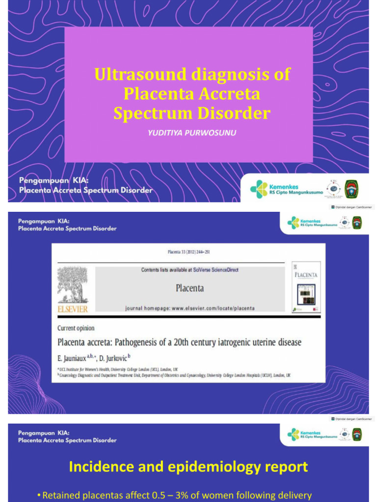 1.9 Ultrasound Screeining and Diagnosis of PASD - PPTX - CD | PDF