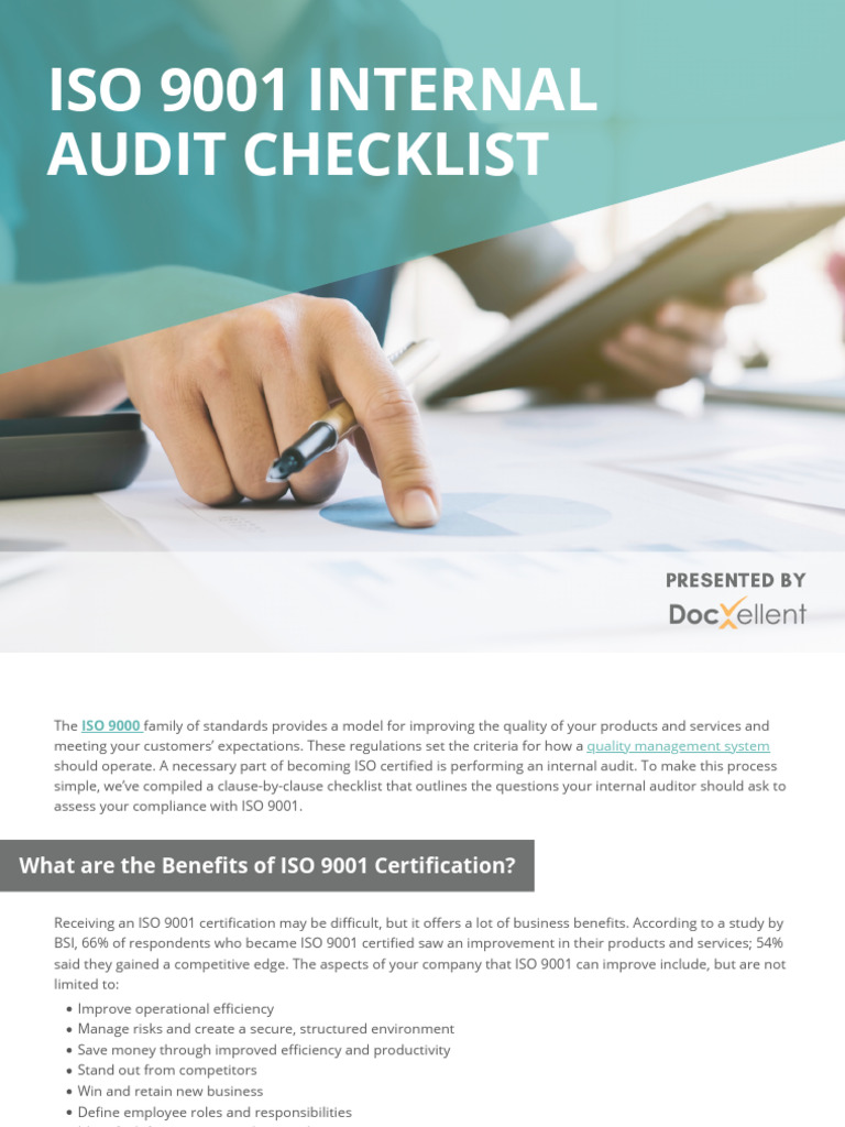 ISO 9001 Internal Audit Checklist | PDF | Quality Management System | Audit