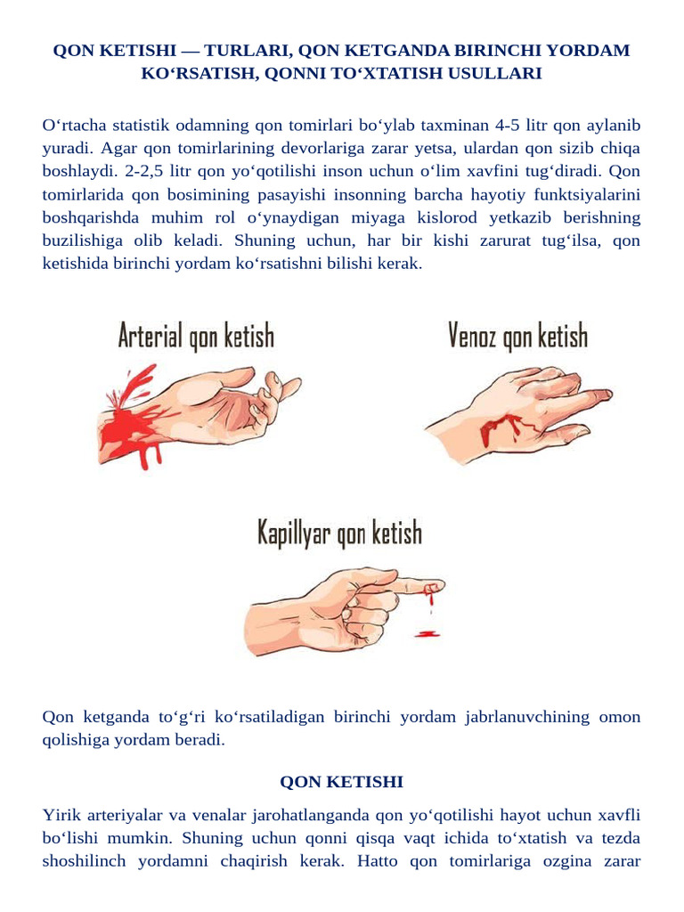 Qon Ketishi | PDF