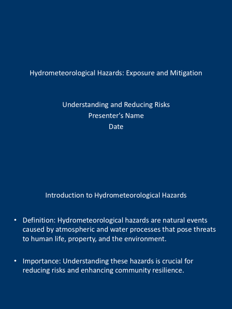 Enhanced Hydrometeorological Hazards Presentation | PDF | Flood | Hazards