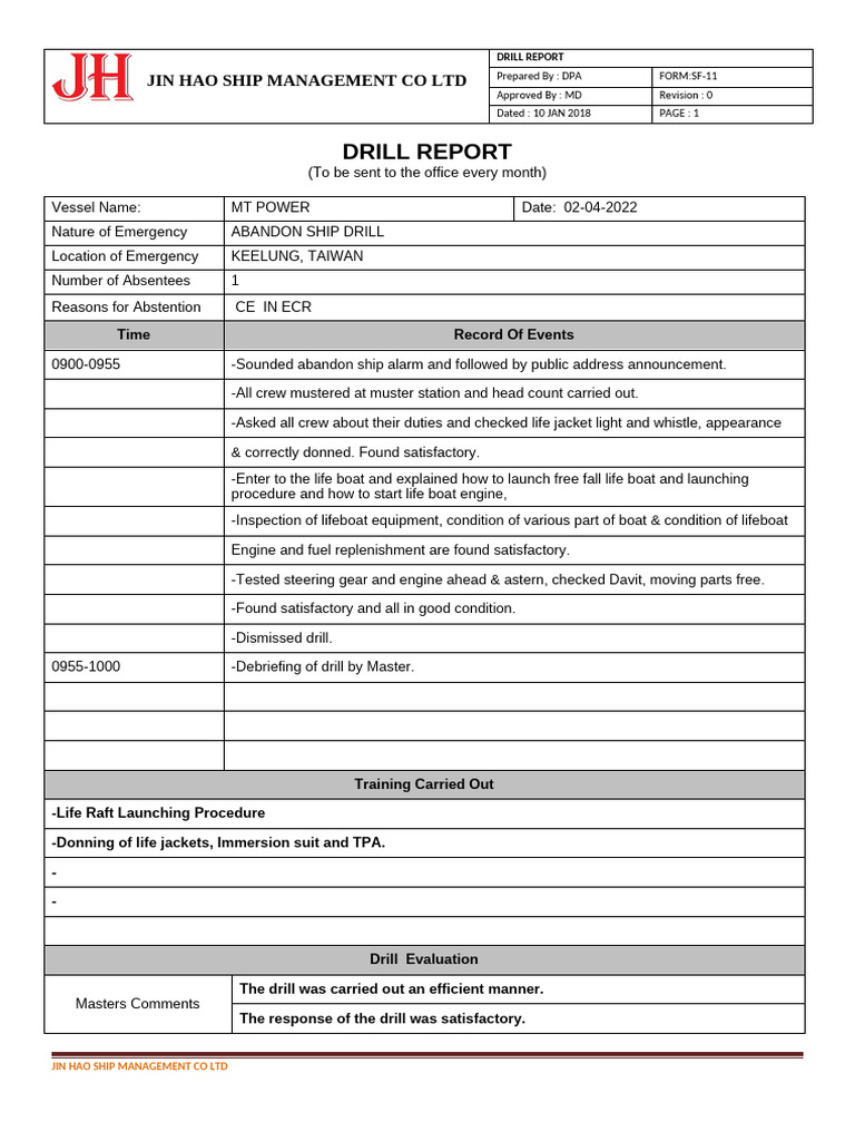 1-Abandon ship drill # | PDF | Shipping | Watercraft