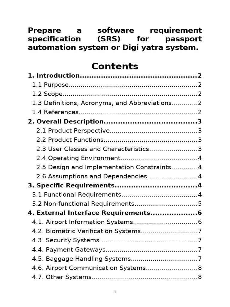 SRS passport | PDF | Computer Security | Security