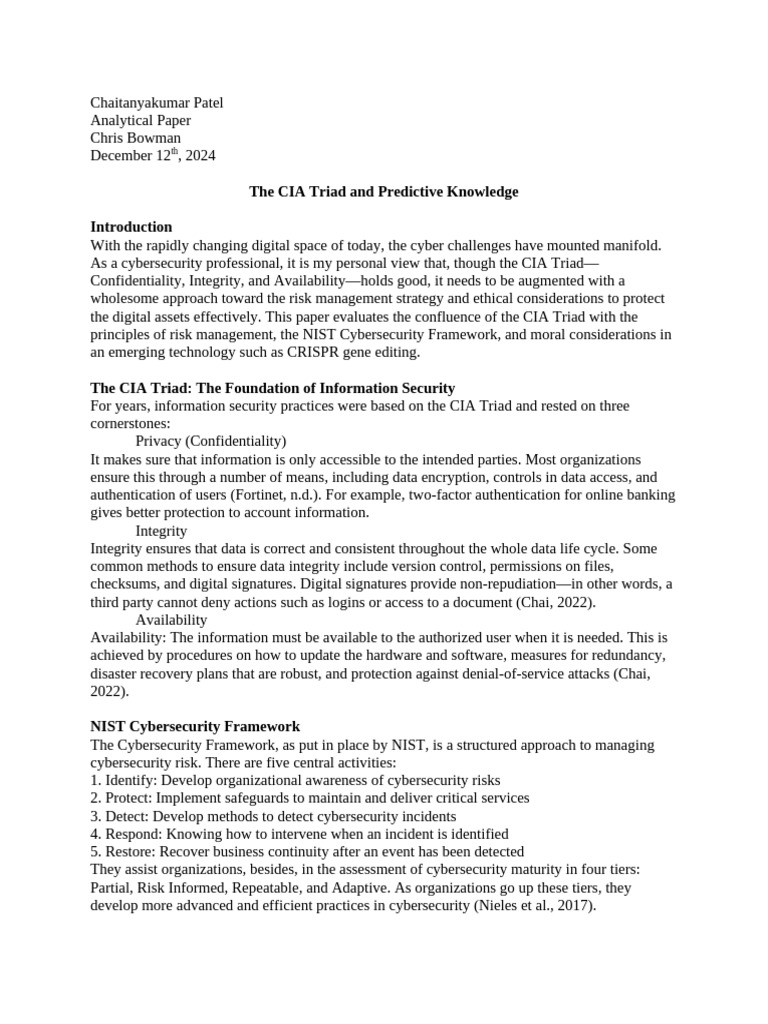 Analytical Paper | PDF | Information Security | Computer Security