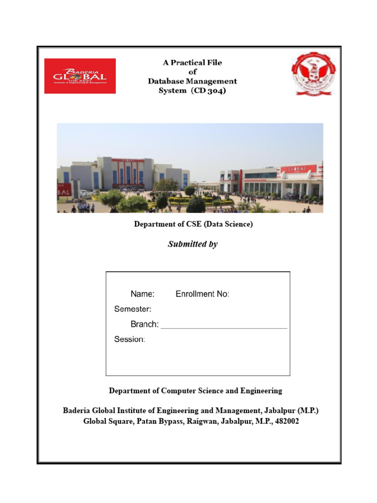 Database Management System Lab Manual | PDF | Relational Model ...