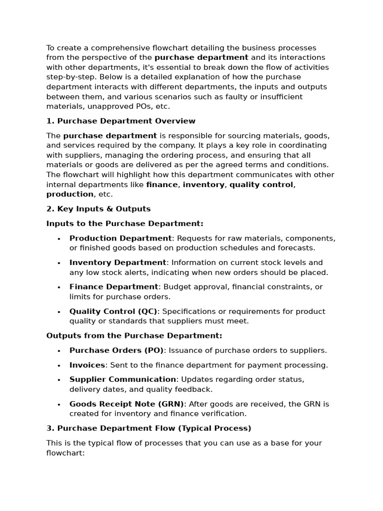 Functions of the Purchase Department | PDF | Inventory | Business