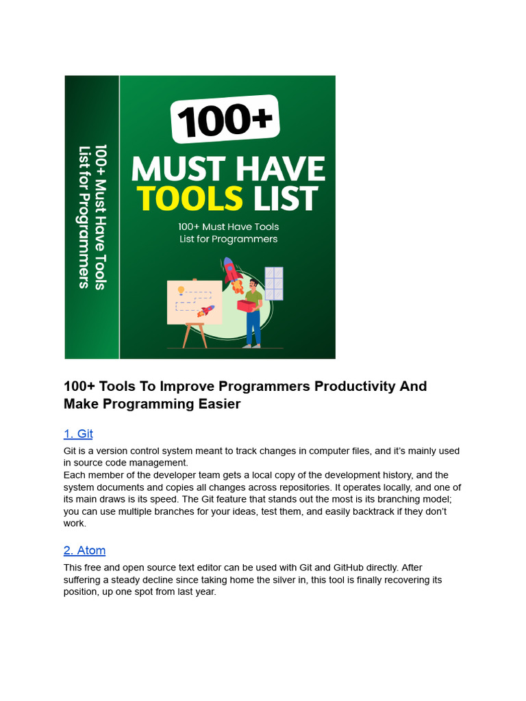 100- Tools To Improve Programmers Productivity And Make Programming ... 100- Tools To Improve Programmers Productivity And Make Programming ...