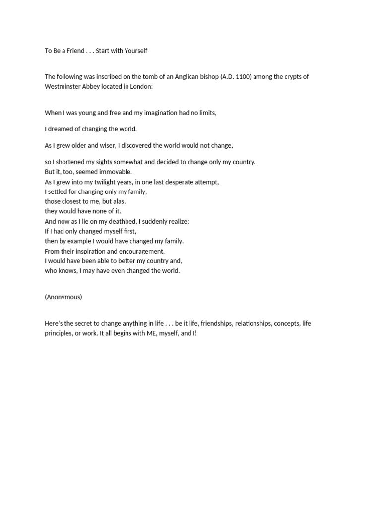 To Be A Friend-WPS Office | PDF