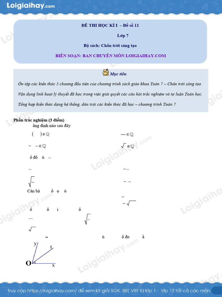 Đề thi HK1 - Chan-troi-sang-tao | PDF