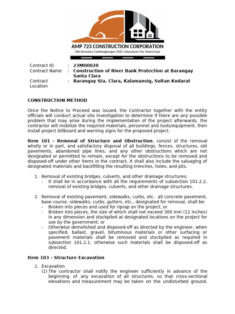 Flood Control Construction Method | PDF | Concrete | Construction Aggregate