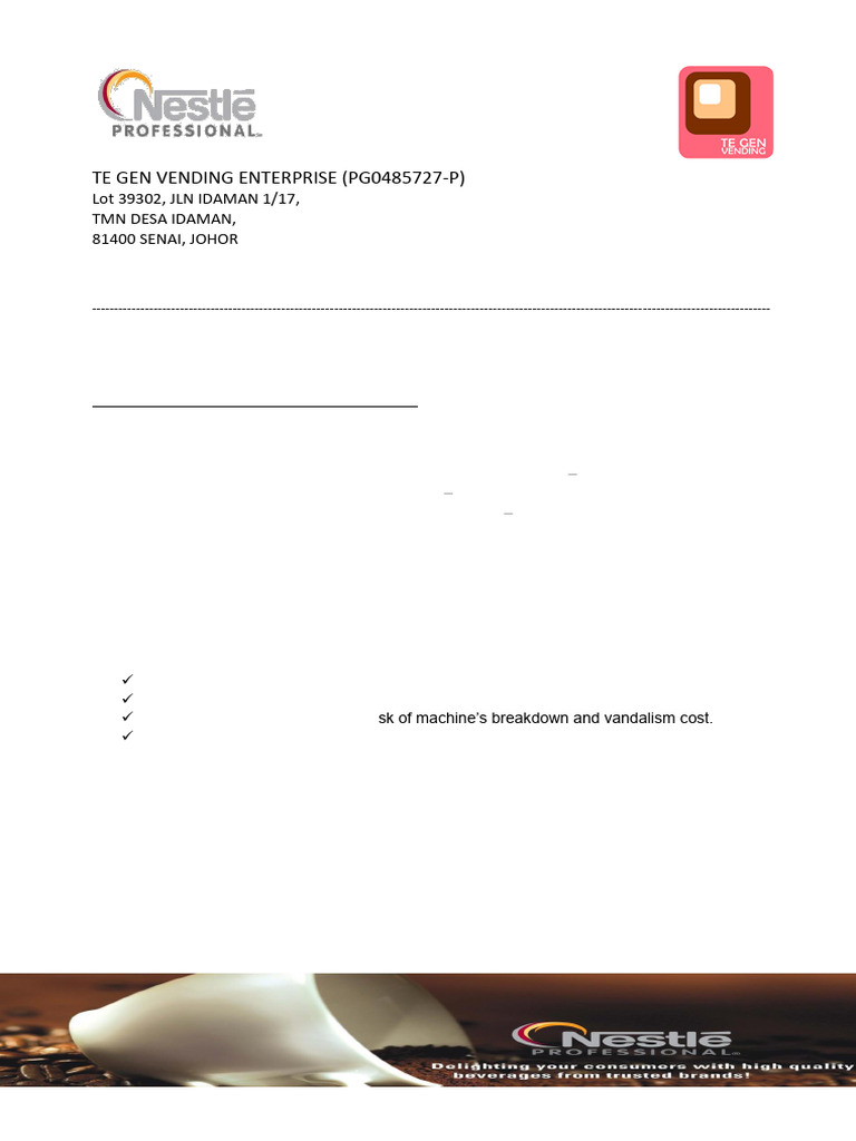 Automated Vending Machine Proposal | PDF | Drink | Chocolate