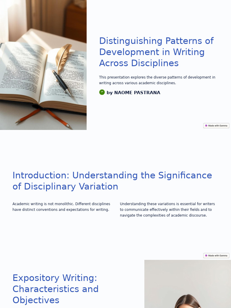 Distinguishing Patterns of Development in Writing Across Disciplines | PDF | Critical Thinking ...