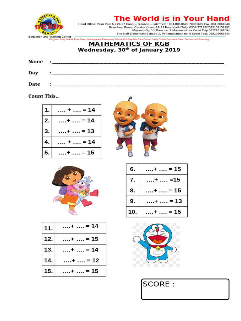 KGB Linguistic N Math 2.4 w5 | PDF