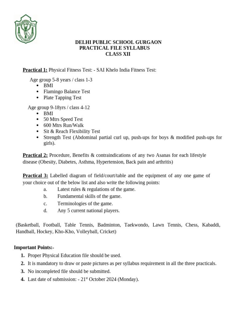 Practical Syllabus Copy | PDF