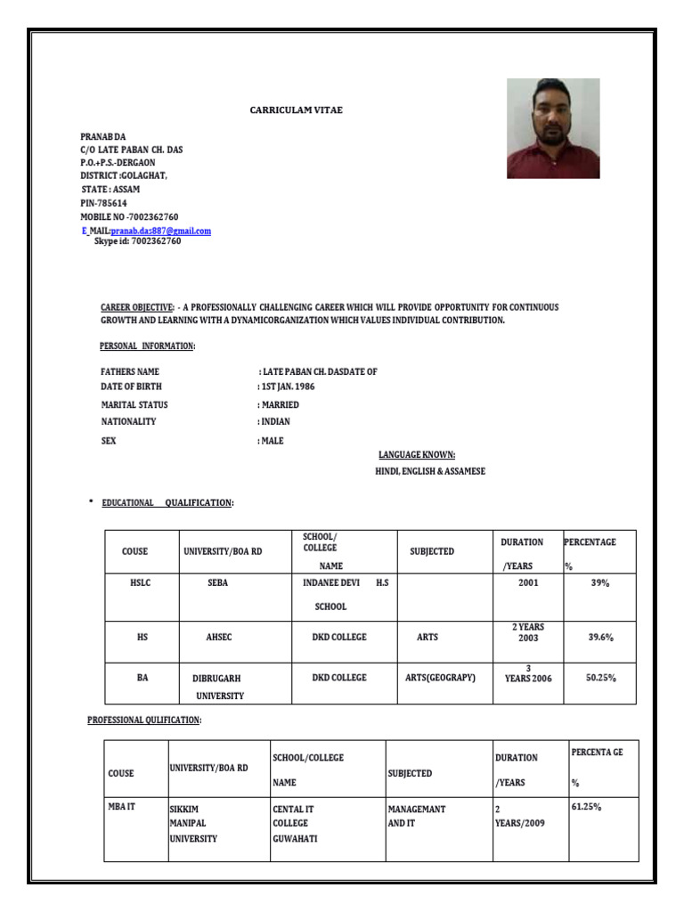 Pranab Cv New | PDF