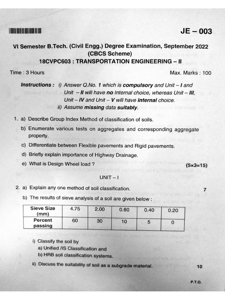 B Tech 6th Sem QP CBCS Sep 2022 | PDF
