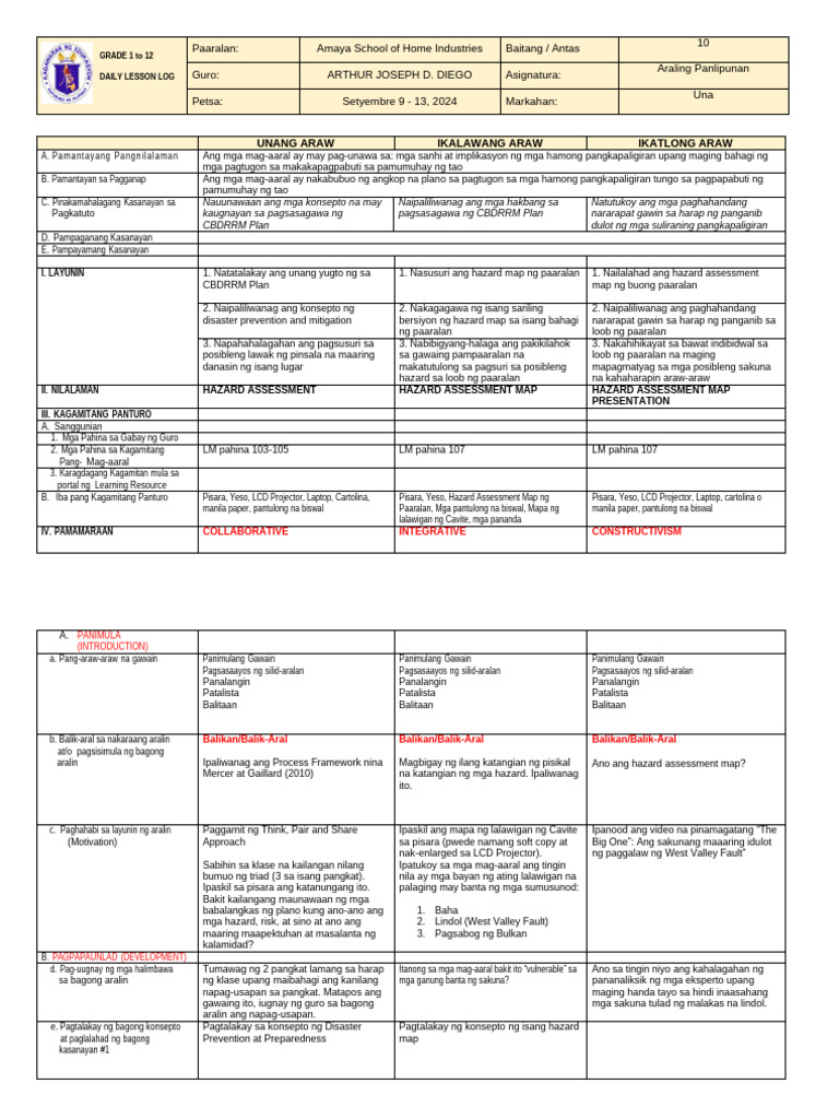 DLL Q1 Week 7 2023 2024 | PDF