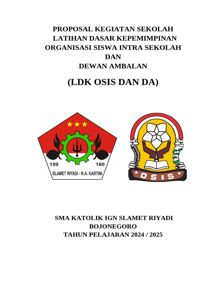 Proposal LDK Da Osis Smak 2024 2025 | PDF