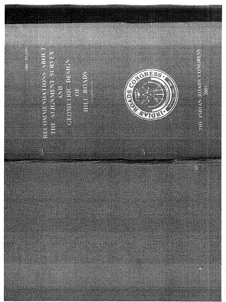 IRC 52 2001 - Geometric Design On Hill Roads | PDF