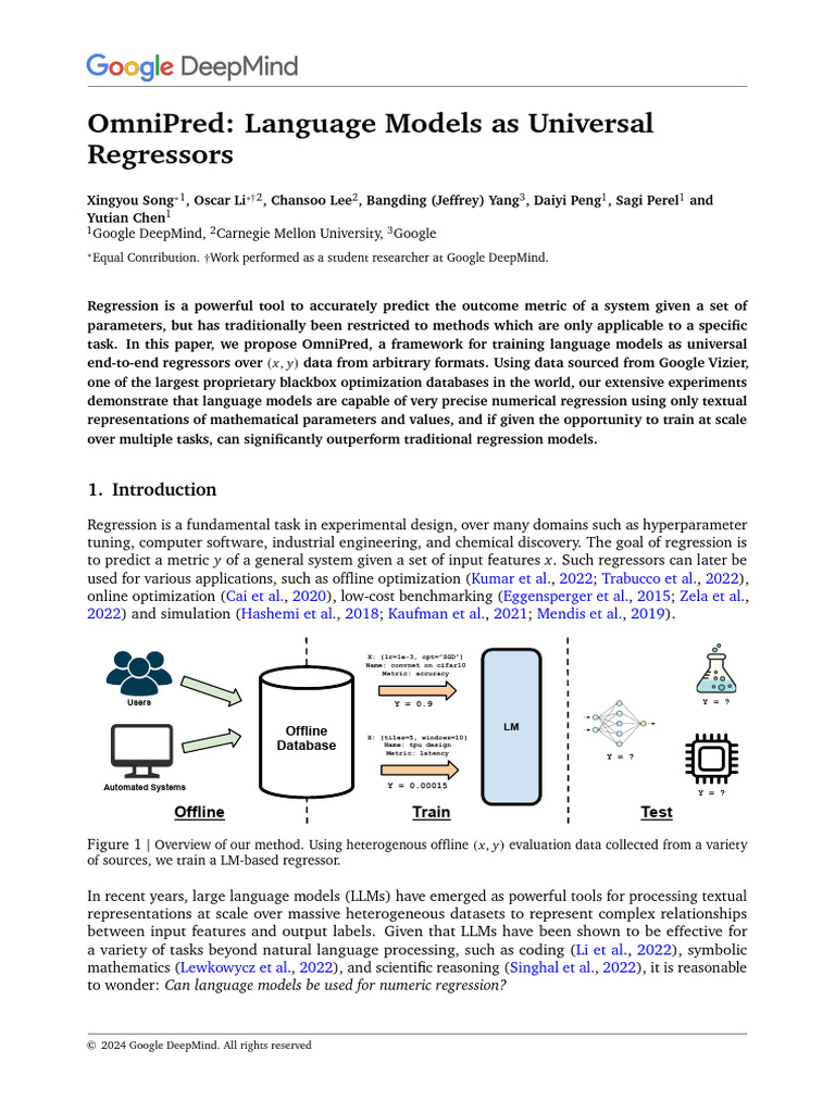 OmniPred - Language Models As Universal Regressors | PDF | Dependent And Independent Variables ...