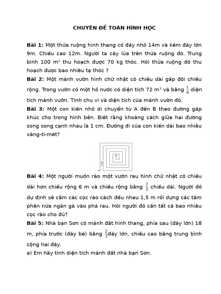 CHUYÊN ĐỀ TOÁN HÌNH HỌC K47 | PDF